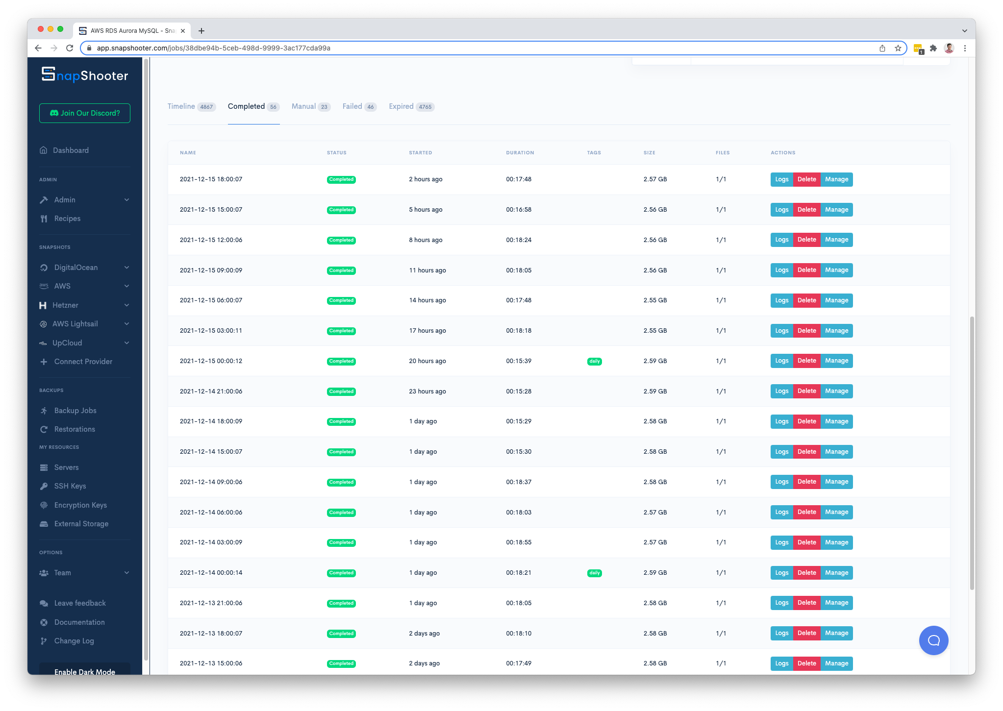SnapShooter | DigitalOcean Marketplace Add-Ons